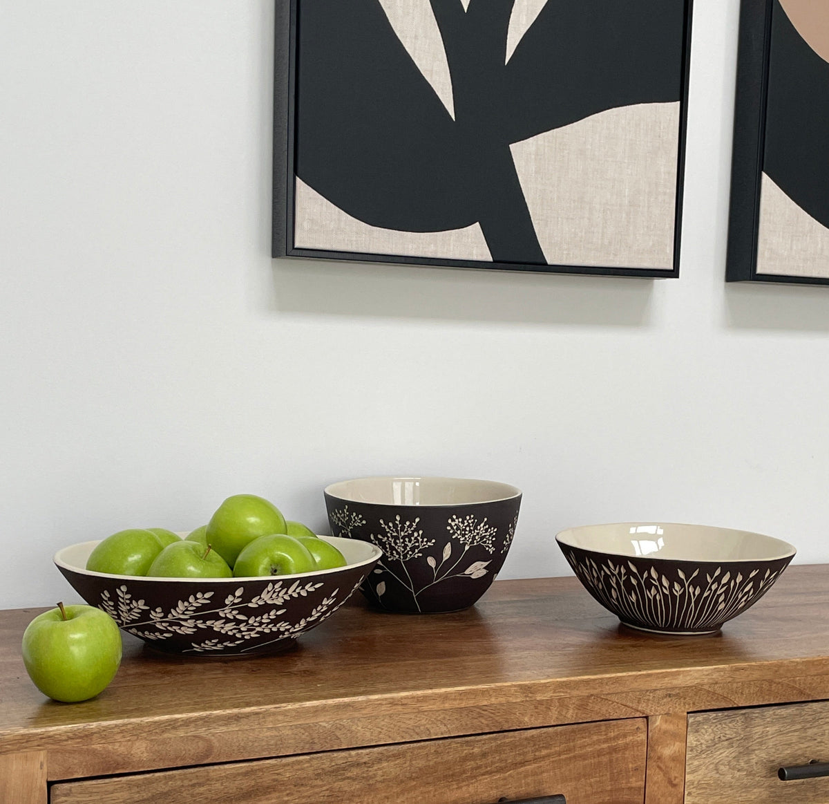 BOTANICAL SILHOUETTES TALI BOWL IN TOAST A – Dotti Potts